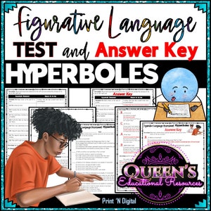 Hyperbole Activities | Hyperbole Worksheets | Figurative Language ...