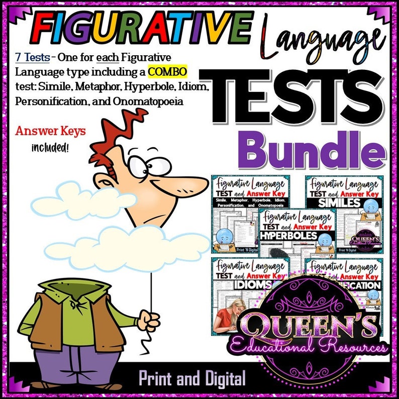 Figurative Language Activities | Similes | Metaphors | Personification ...