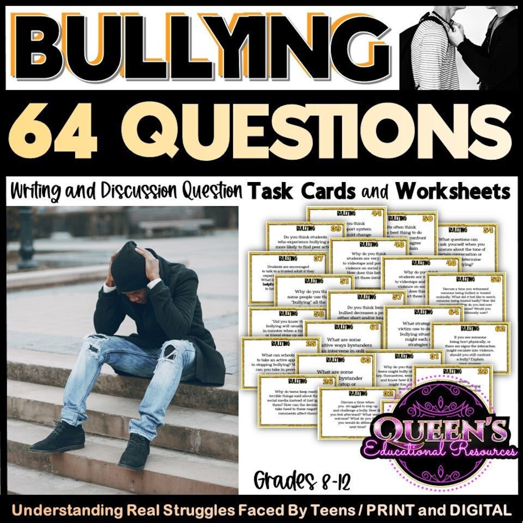 Bullying Questions | Bullying Awareness | Anti Bullying | Bullying ...