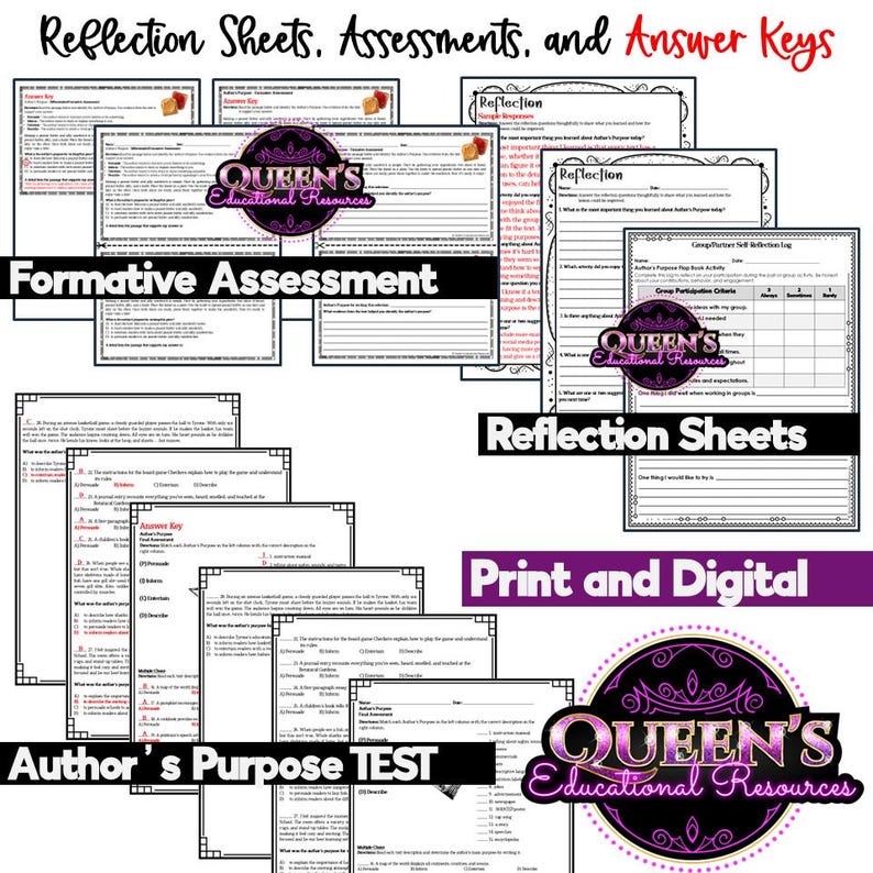 Author's Purpose Lesson Plan | Powerpoint | Activities | Author's Purpose Worksheets | Author's ...