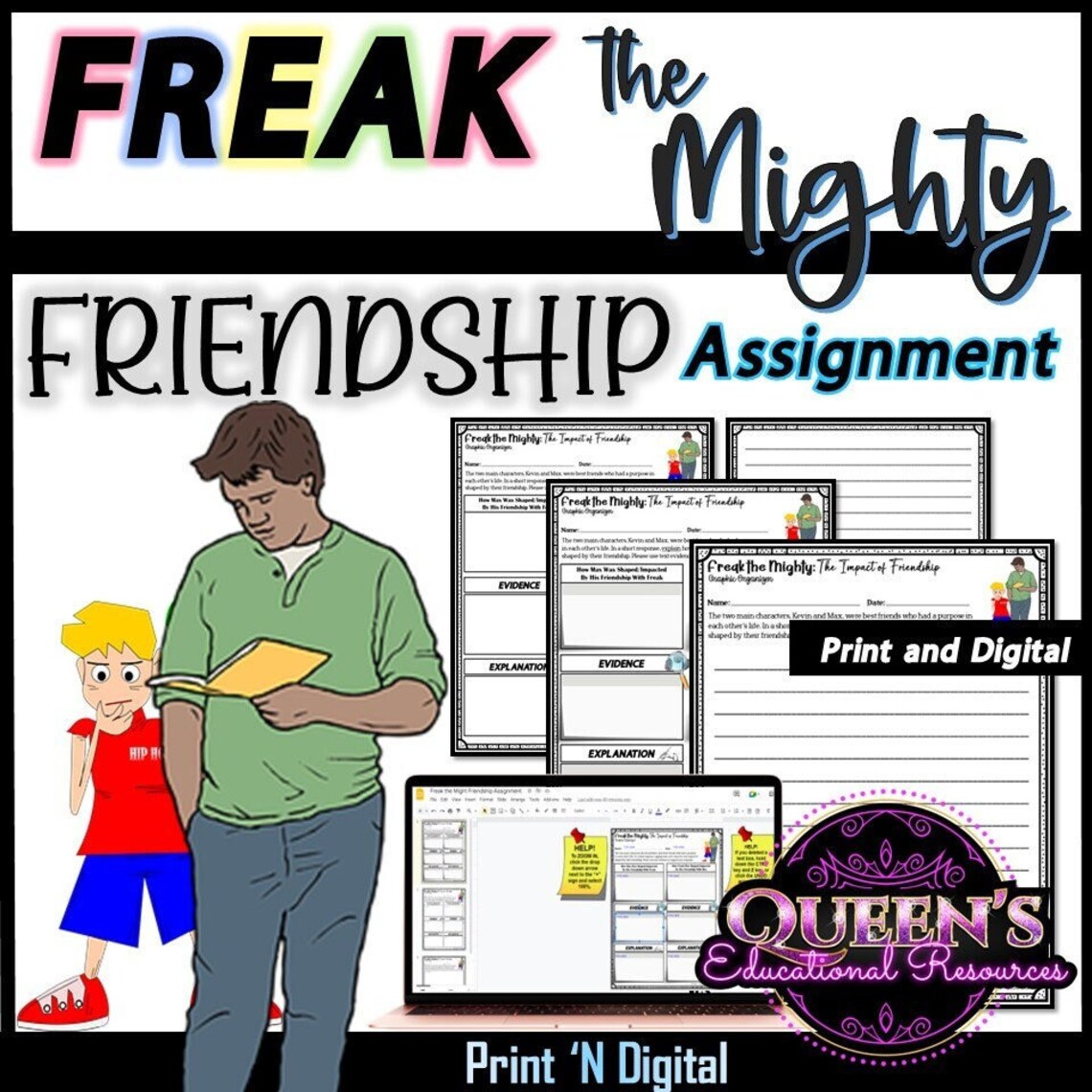 Freak the Mighty Activity, Friendship Activity, Reading Strategies ...