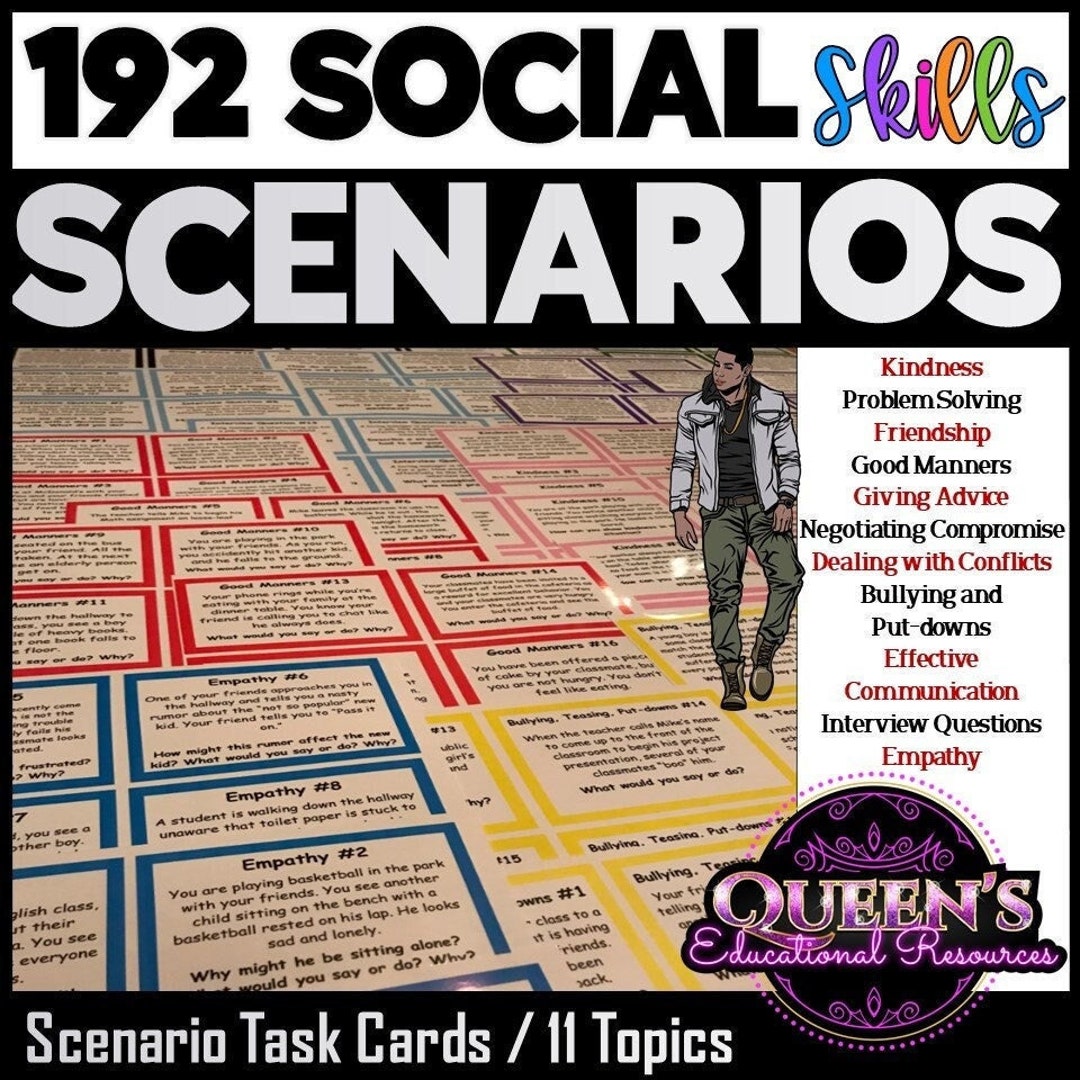 Social Skills Scenarios, Conflict Resolution, Social Skills, Coping ...