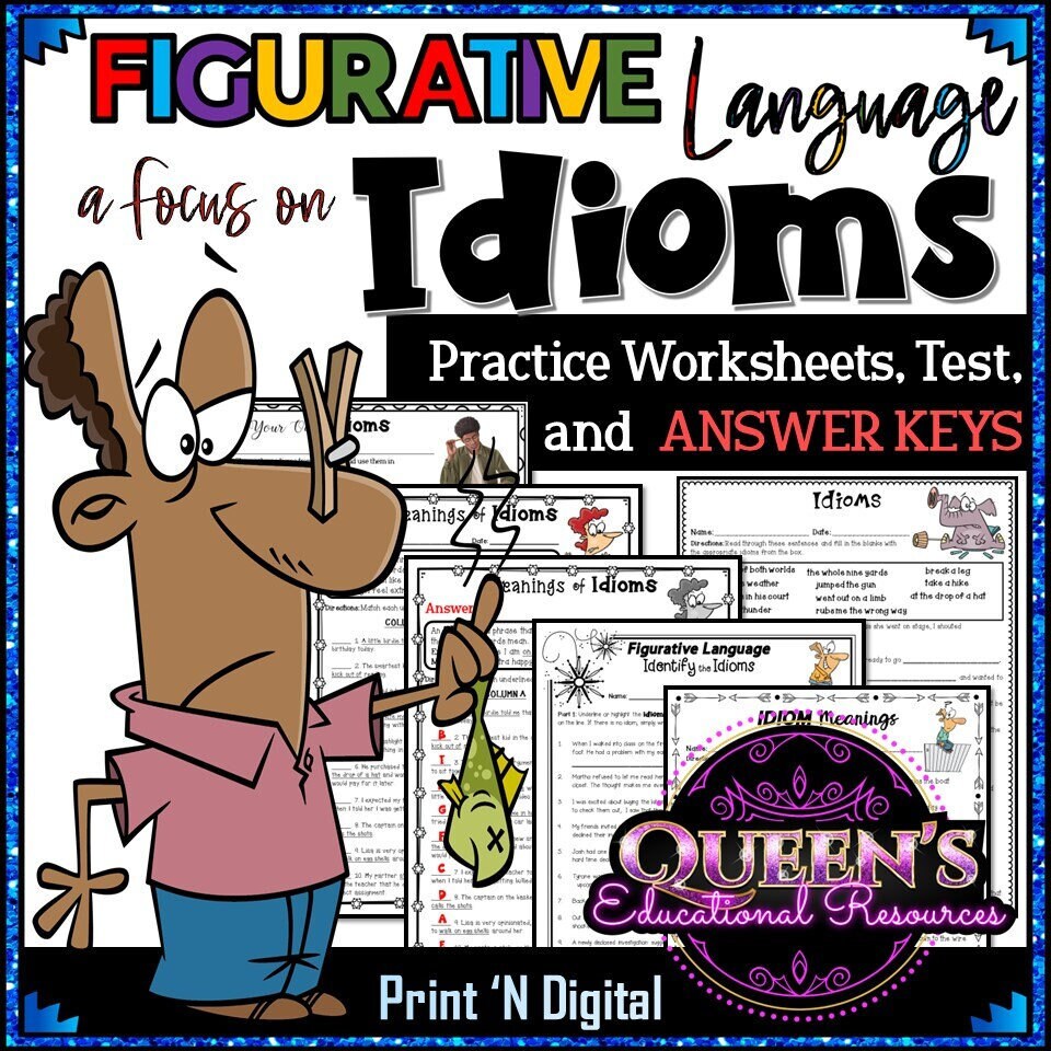 Idiom Activities | Idiom Worksheets | Figurative Language | Idioms ...
