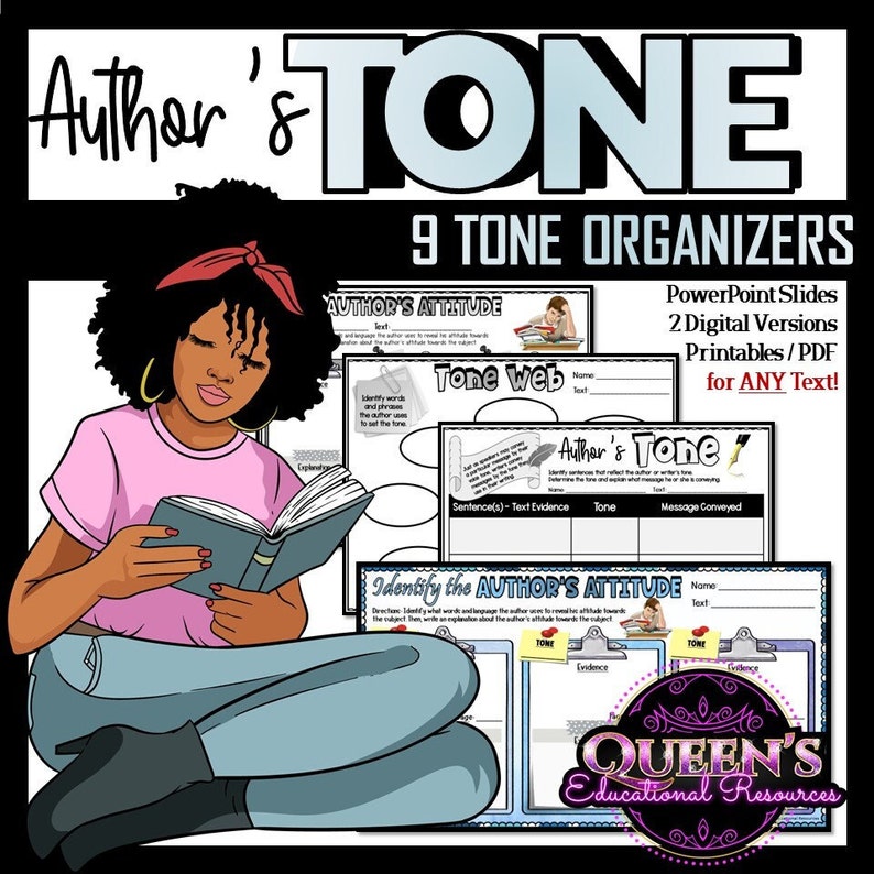 Author's Tone, Mood and Tone Graphic Organizers, Tone and Mood ...