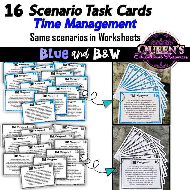 Time Management Worksheets | Time Management Scenarios | Time ...