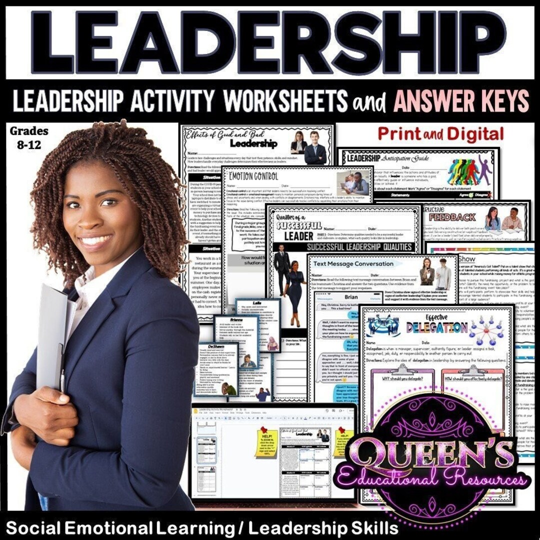 Leadership Activities Leadership Worksheets Leadership Skills Career ...