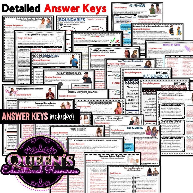 Personal and Social Boundaries Activities | Personal Space Situation ...