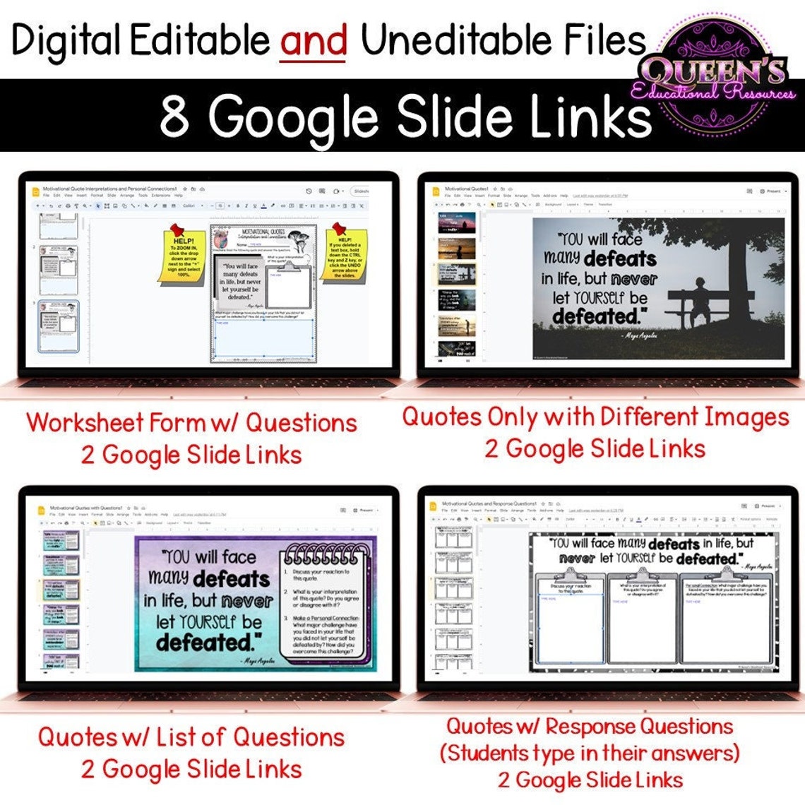 Bell Ringers: Motivational Quotes and Prompts for Growth Mindset Growth ...