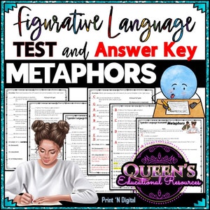 Figurative Language Tests | Similes | Metaphors | Onomatopoeia ...