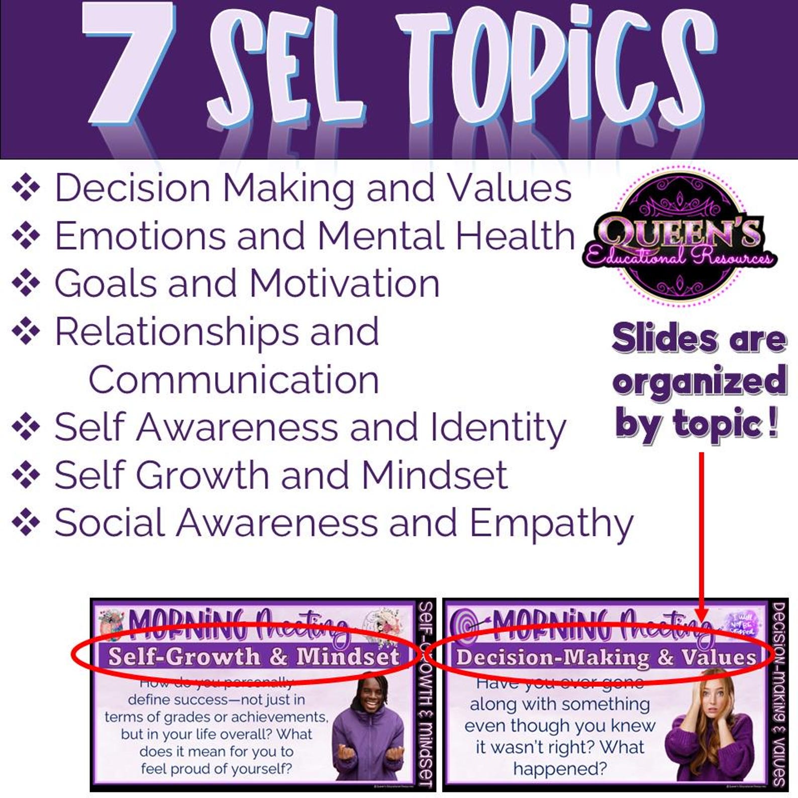 SEL Morning Meeting Slides: High School Social Emotional Learning ...