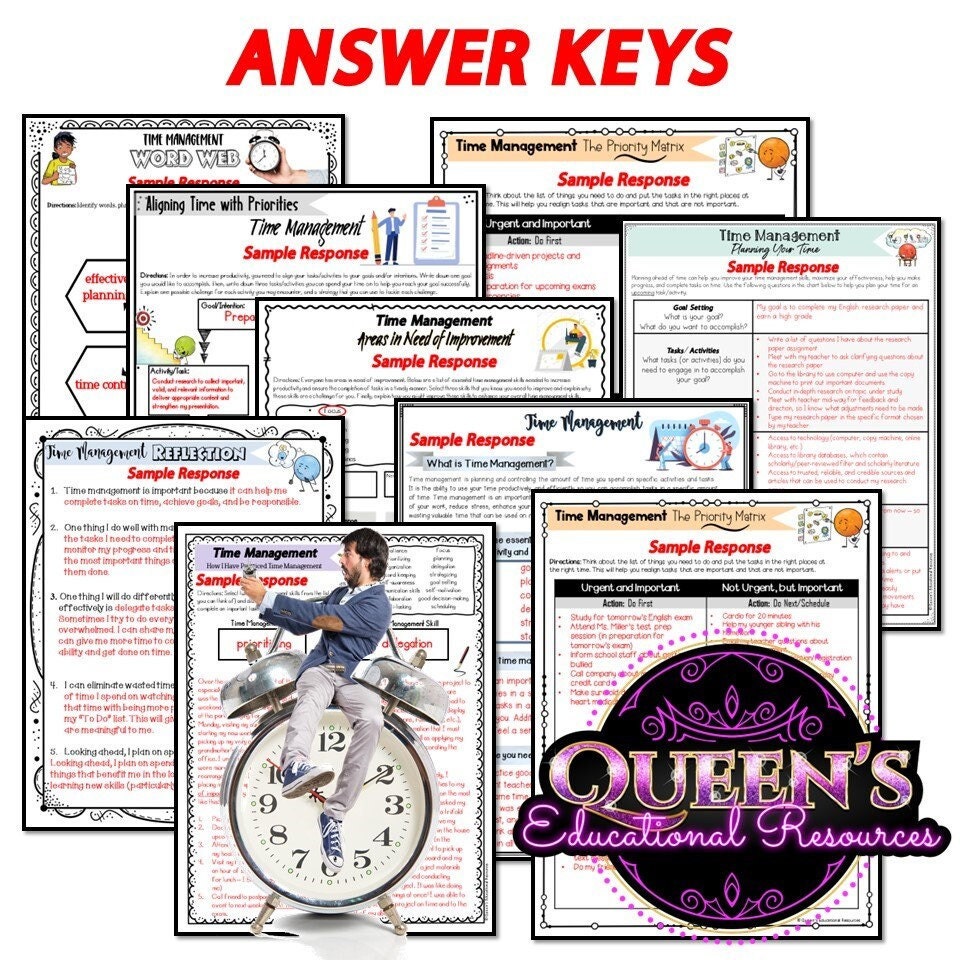 Time Management Worksheets Time Management Activities Time Management ...