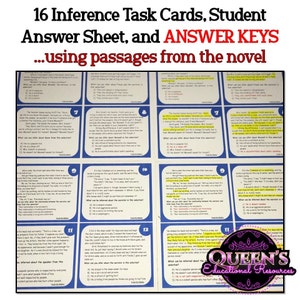 Freak the Mighty Assessment, Inference Test, Making Inferences Task ...