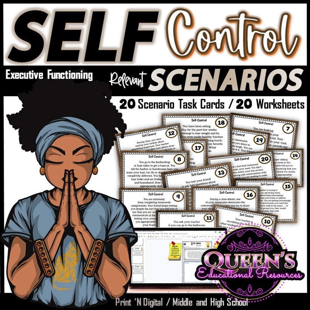Self-control Scenarios Self-regulation Situation Cards Self-management ...