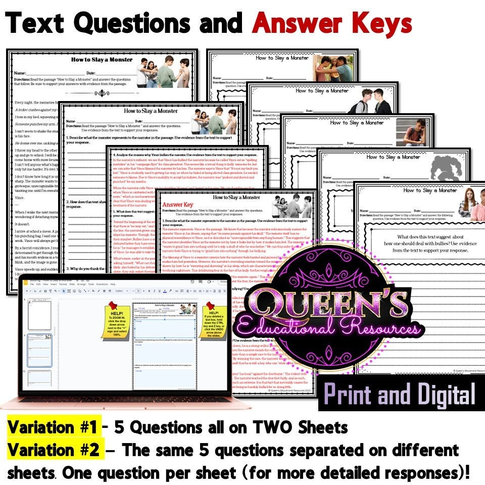 Bullying Reading Passage | Bullying Awareness | Anti Bullying ...