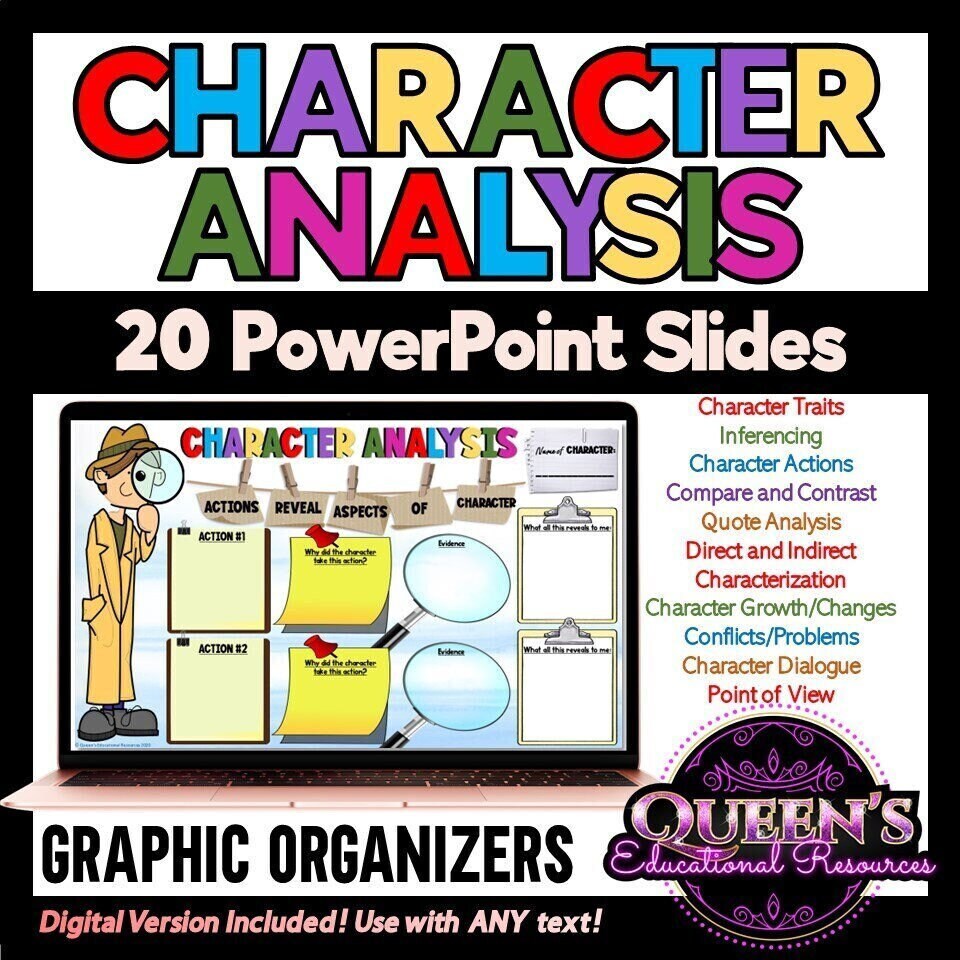 Character Analysis Graphic Organizer Powerpoint Slides, Character ...
