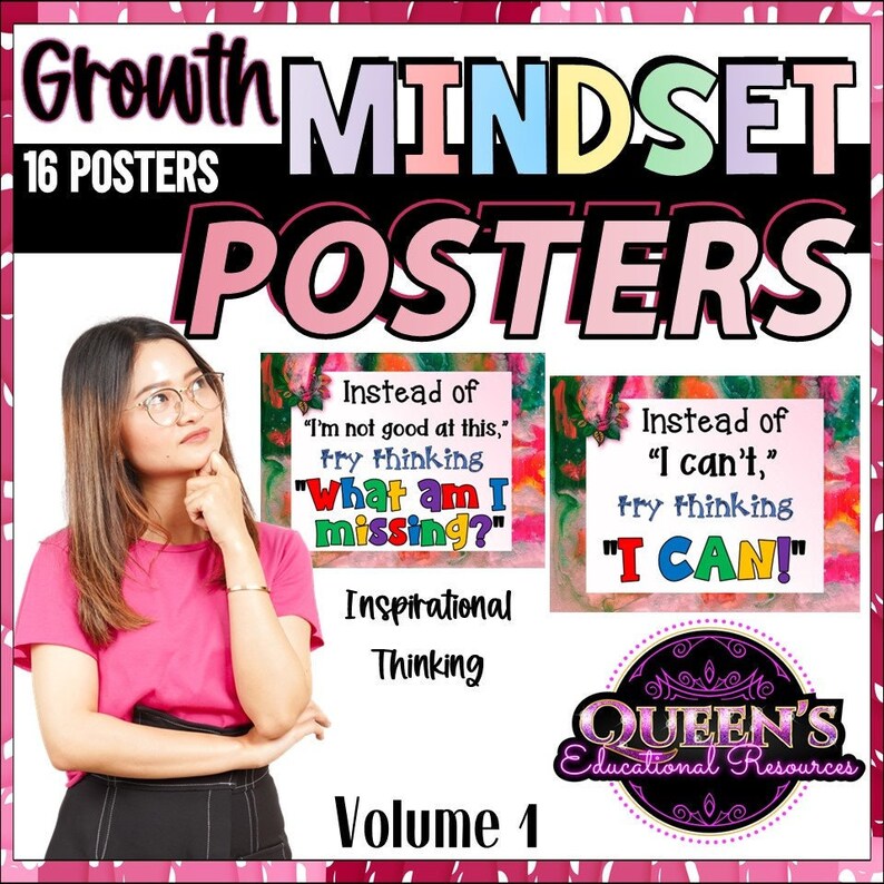 Growth Mindset Posters Growth Mindset Bulletin Board - Etsy