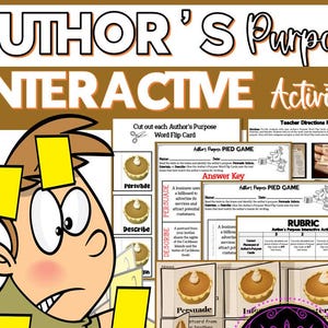 Author's Purpose Interactive Activity | Reading Comprehension | PIED ...