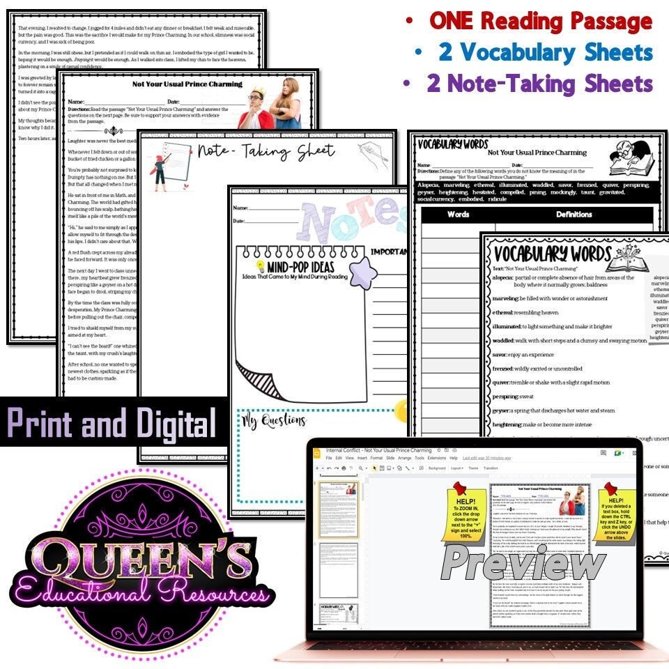 Conflict Reading Passage and Activity Worksheets, Conflict Resolution ...