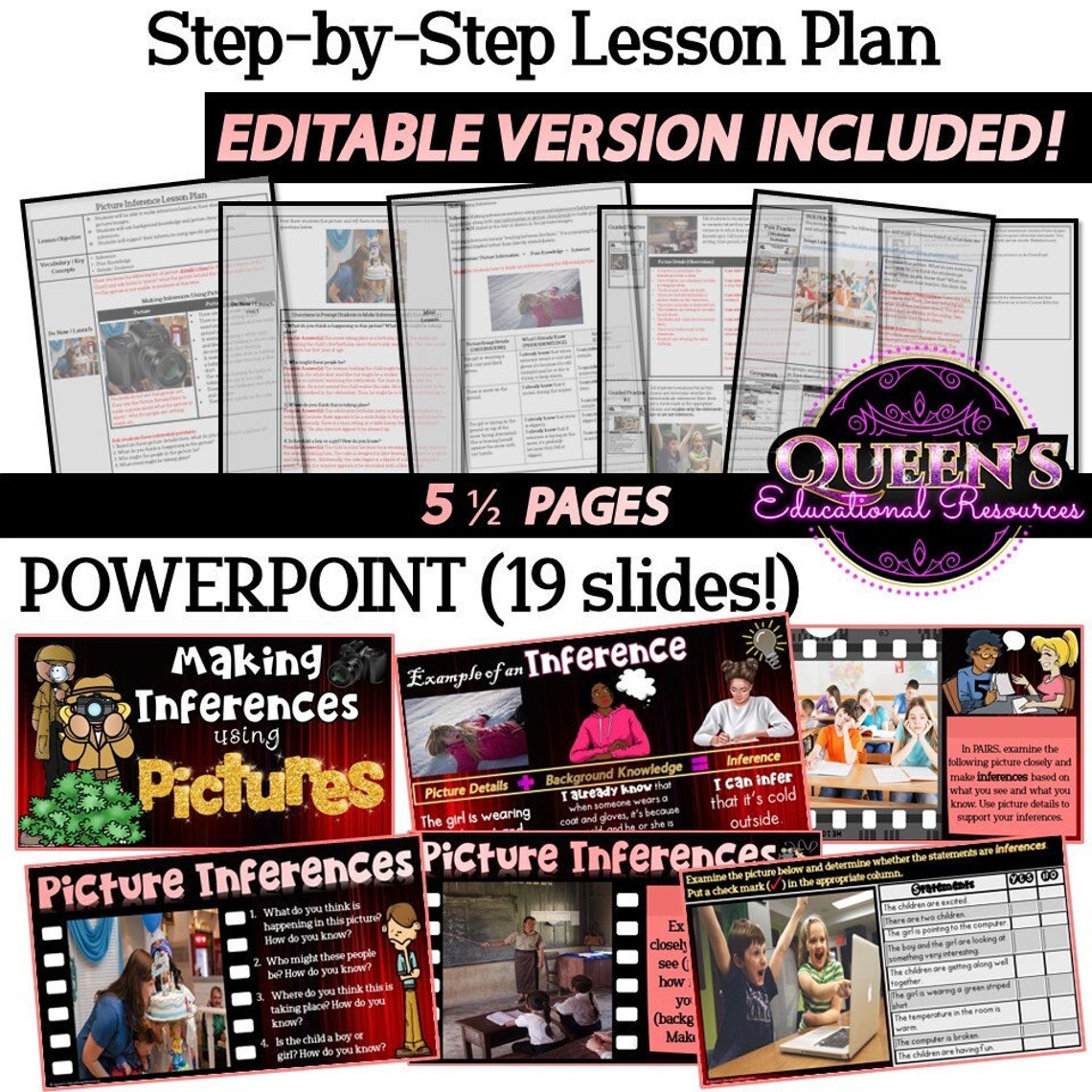 Inference Lesson Plan and Powerpoint, Reading Comprehension, Making ...