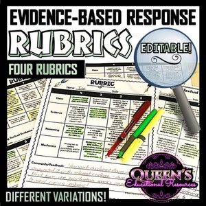 Citing Evidence Rubrics, Evidence Graphic Organizers, Homeschool ...