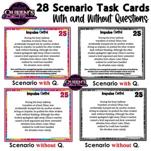 Self-control Scenarios | Impulse Control Scenarios | Self-regulation ...