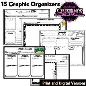 Setting Graphic Organizers, Analyzing Setting Worksheets, Reading ...
