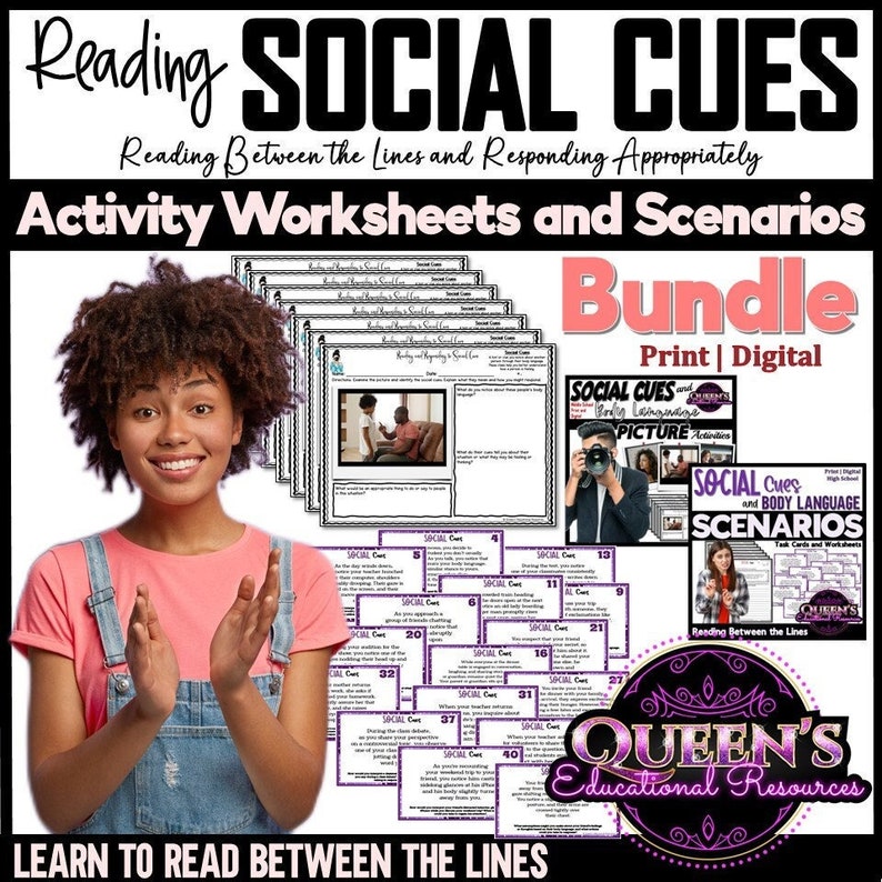 Social Cues Scenarios | Nonverbal Cues | Body Language Activities ...