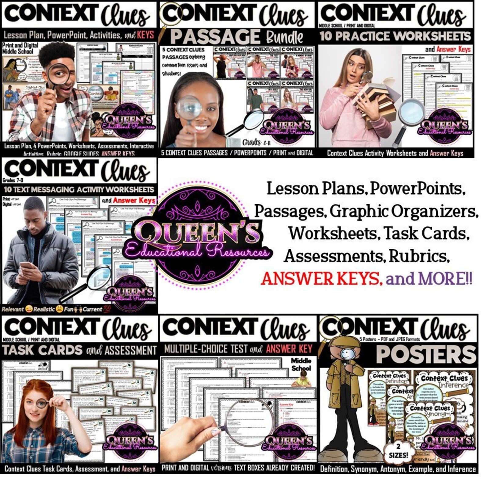 Context Clues Practice Worksheets, Vocabulary Activities, Context Clues ...