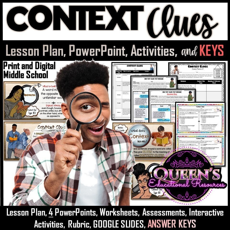 Context Clues Lesson Plan, Powerpoints, and Activities, Context Clues ...