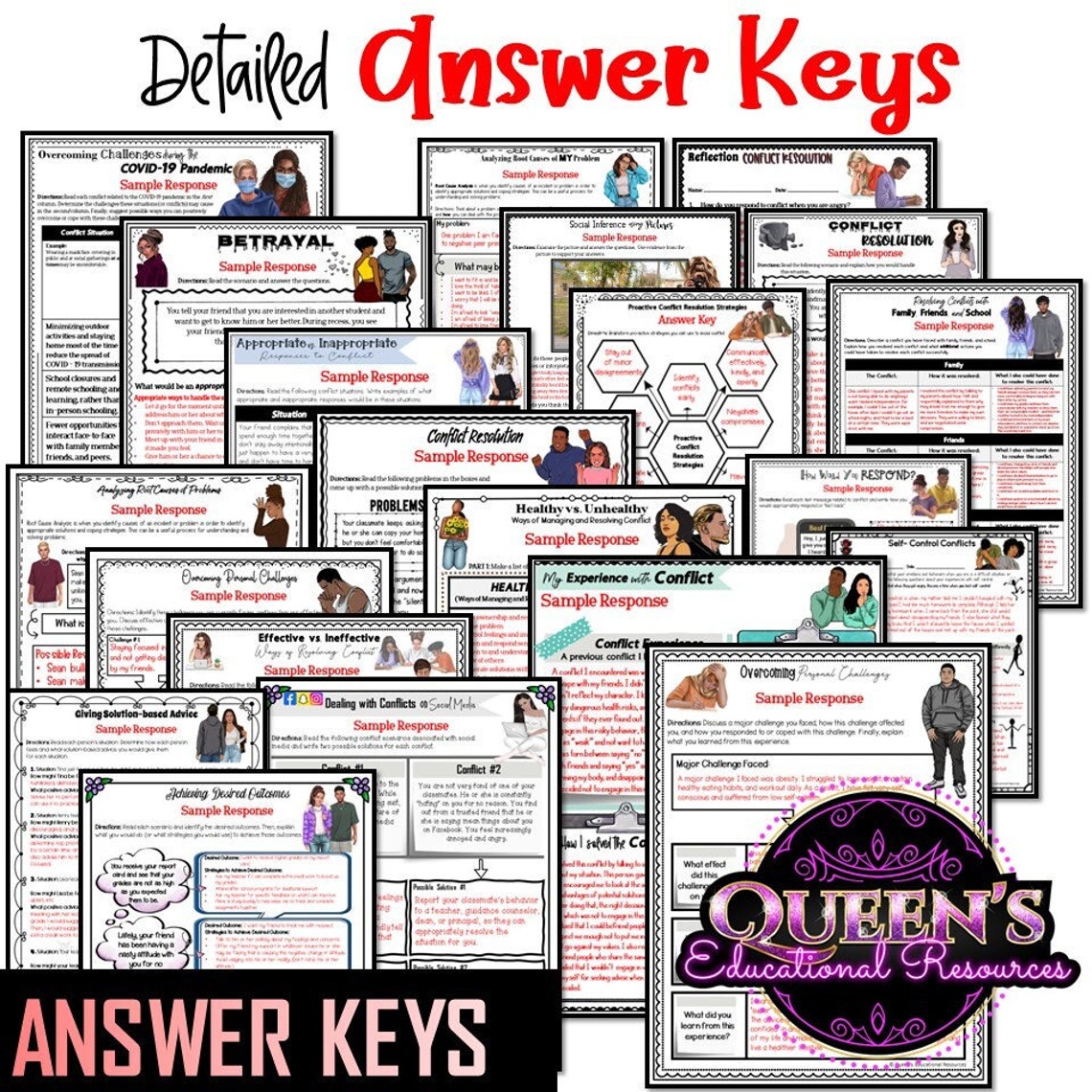 Conflict Resolution Activity Worksheets, Conflict Resolution, Problem ...