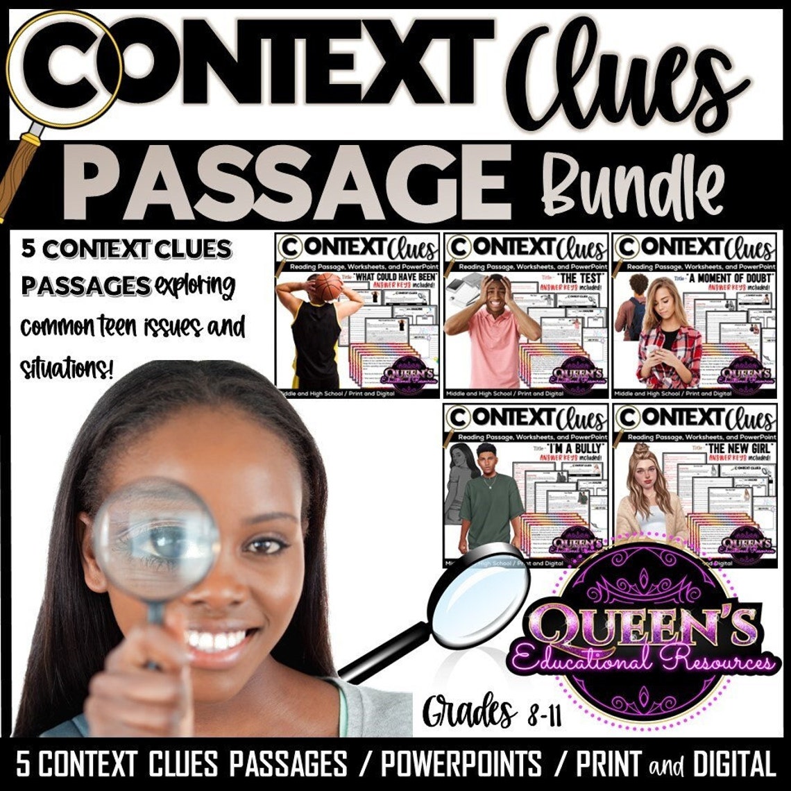 Context Clues Practice Worksheets, Vocabulary Activities, Context Clues ...