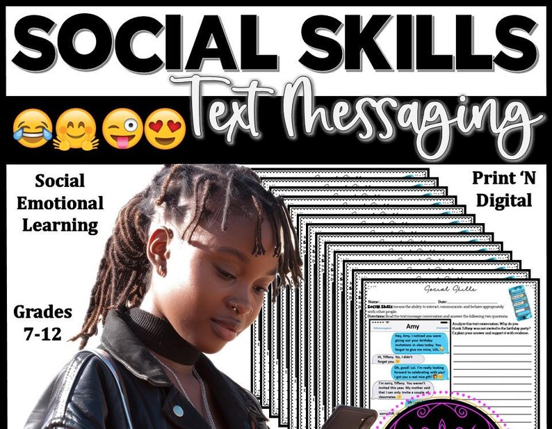 Social Skills Text Messaging Worksheets | Text Messaging Worksheets ...