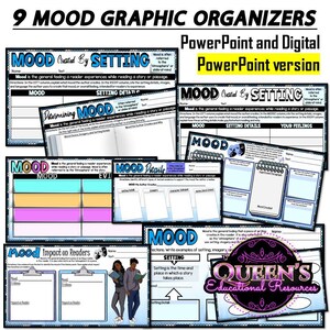 Author's Tone, Mood and Tone Graphic Organizers, Tone and Mood ...