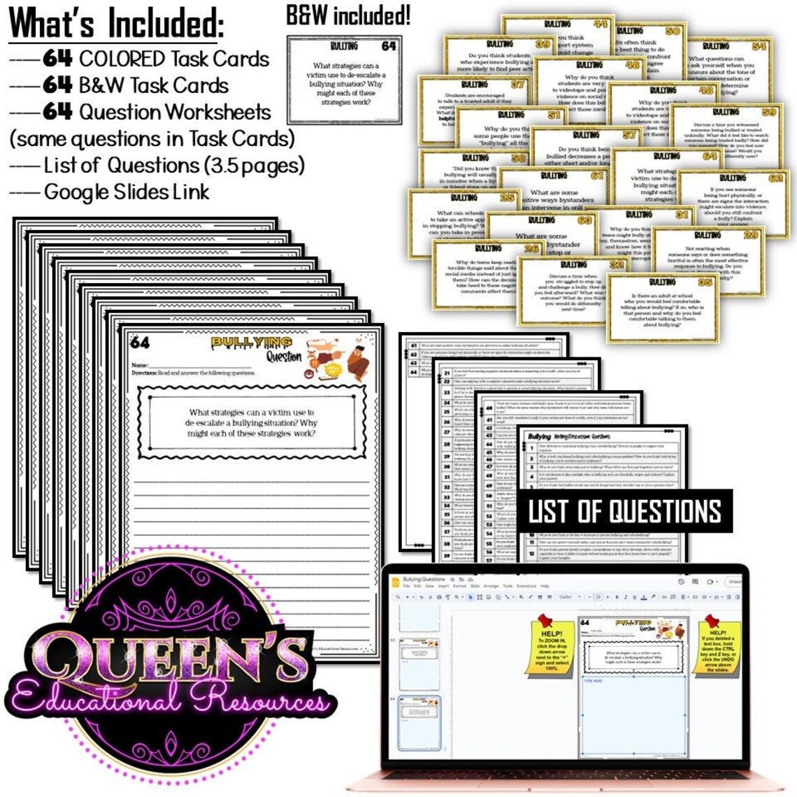 Bullying Questions | Bullying Awareness | Anti Bullying | Bullying ...