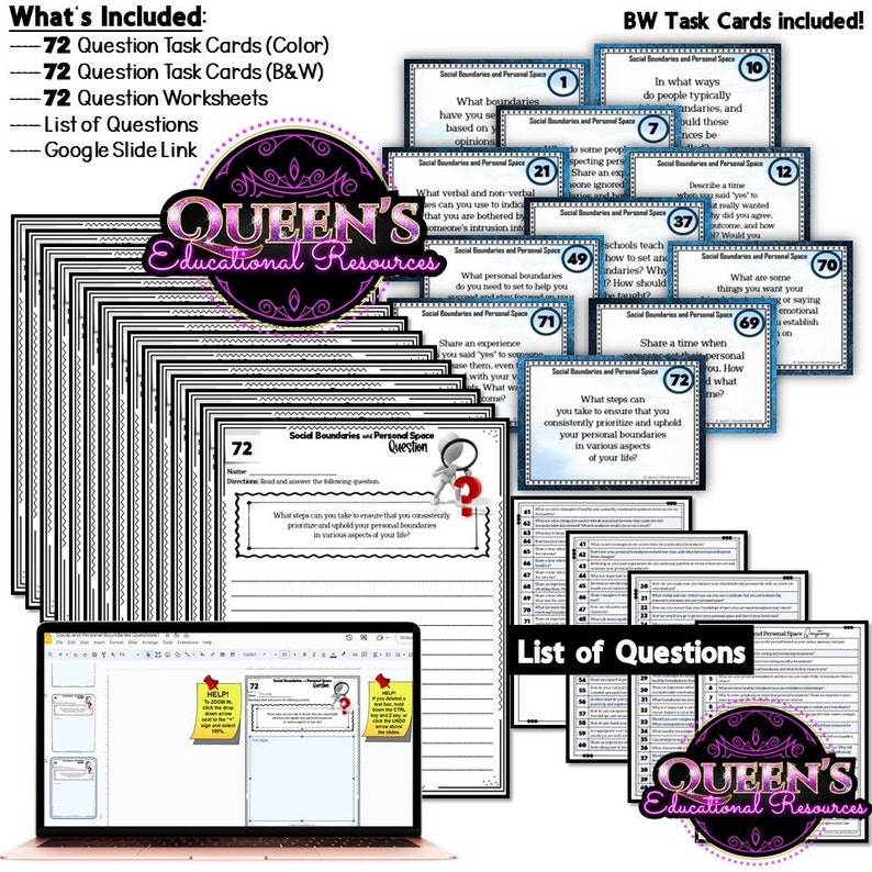 Personal and Social Boundaries Activities | Personal Space Situation ...