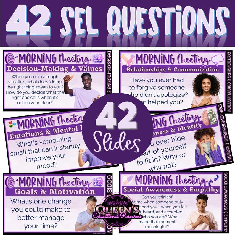 SEL Morning Meeting Slides: High School Social Emotional Learning ...