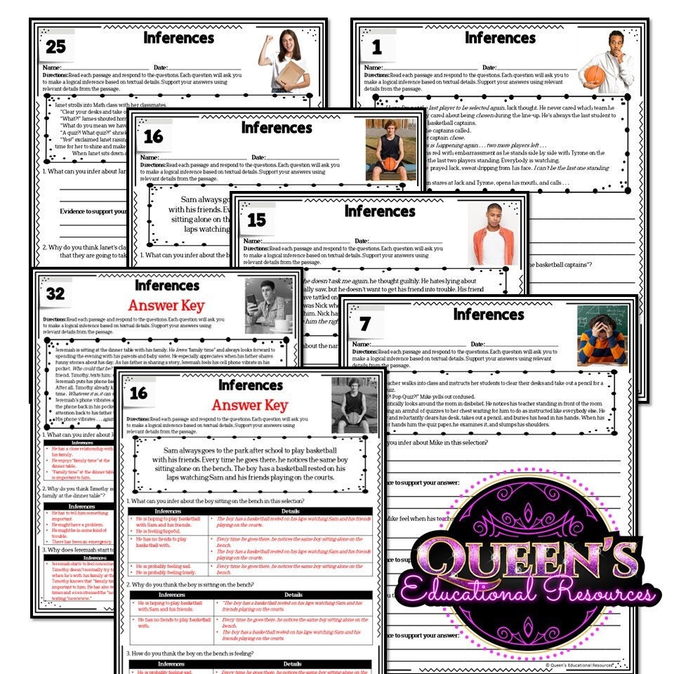 Inference Reading Passage, Reading Comprehension, Making Inferences ...