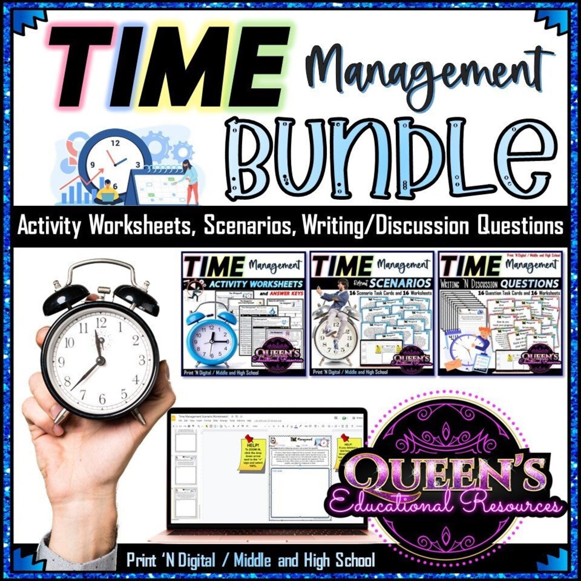 Executive Functioning Time Management Worksheets Time Management ...