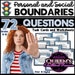 Personal and Social Boundaries Activities | Personal Space Situation ...