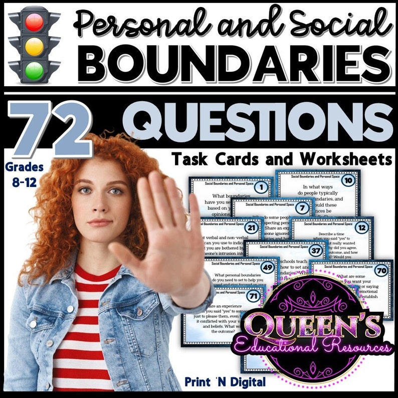 Personal and Social Boundaries Activities | Personal Space Situation ...