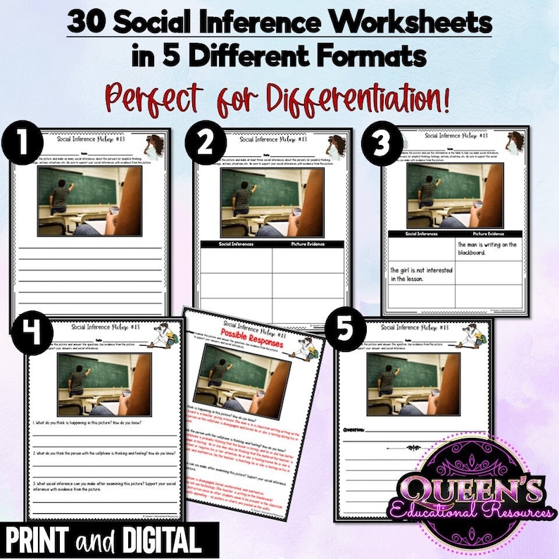 Social Inferences, Making Inferences With Pictures, Making Inferences ...