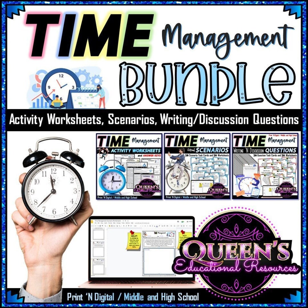 Time Management Worksheets | Time Management Activities | Time ...