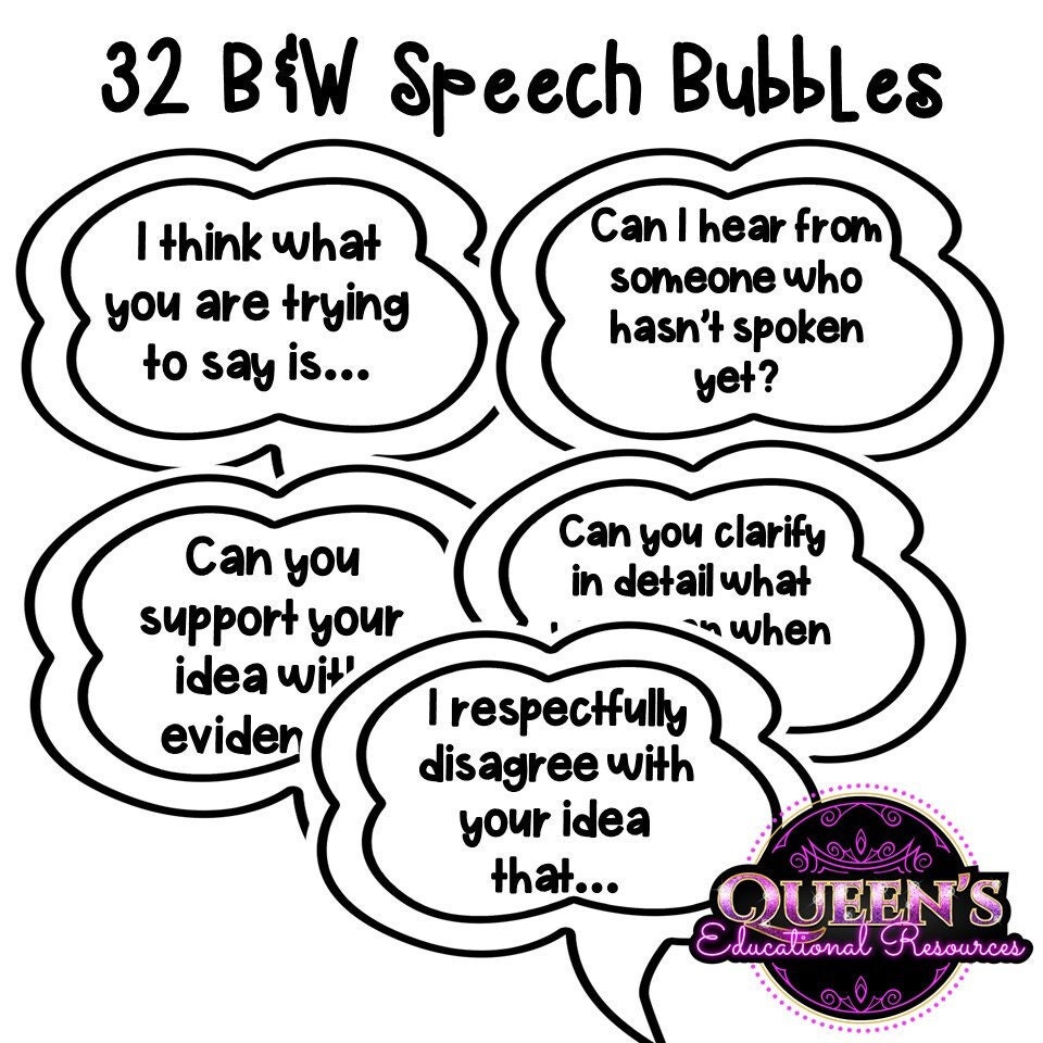 Accountable Talk Posters, Speech Bubble Posters, Classroom Decor ...