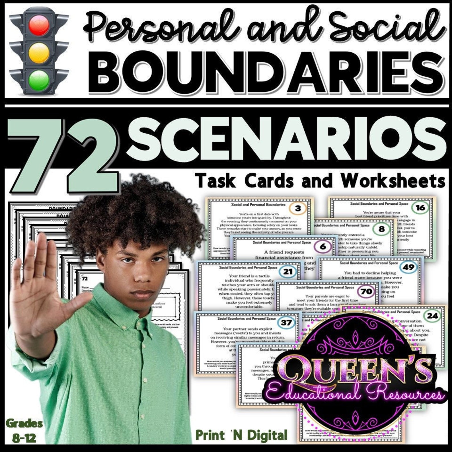 Personal and Social Boundaries Activities | Personal Space Situation ...