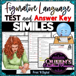 Similes Activities | Similes Worksheets | Figurative Language | Similes ...