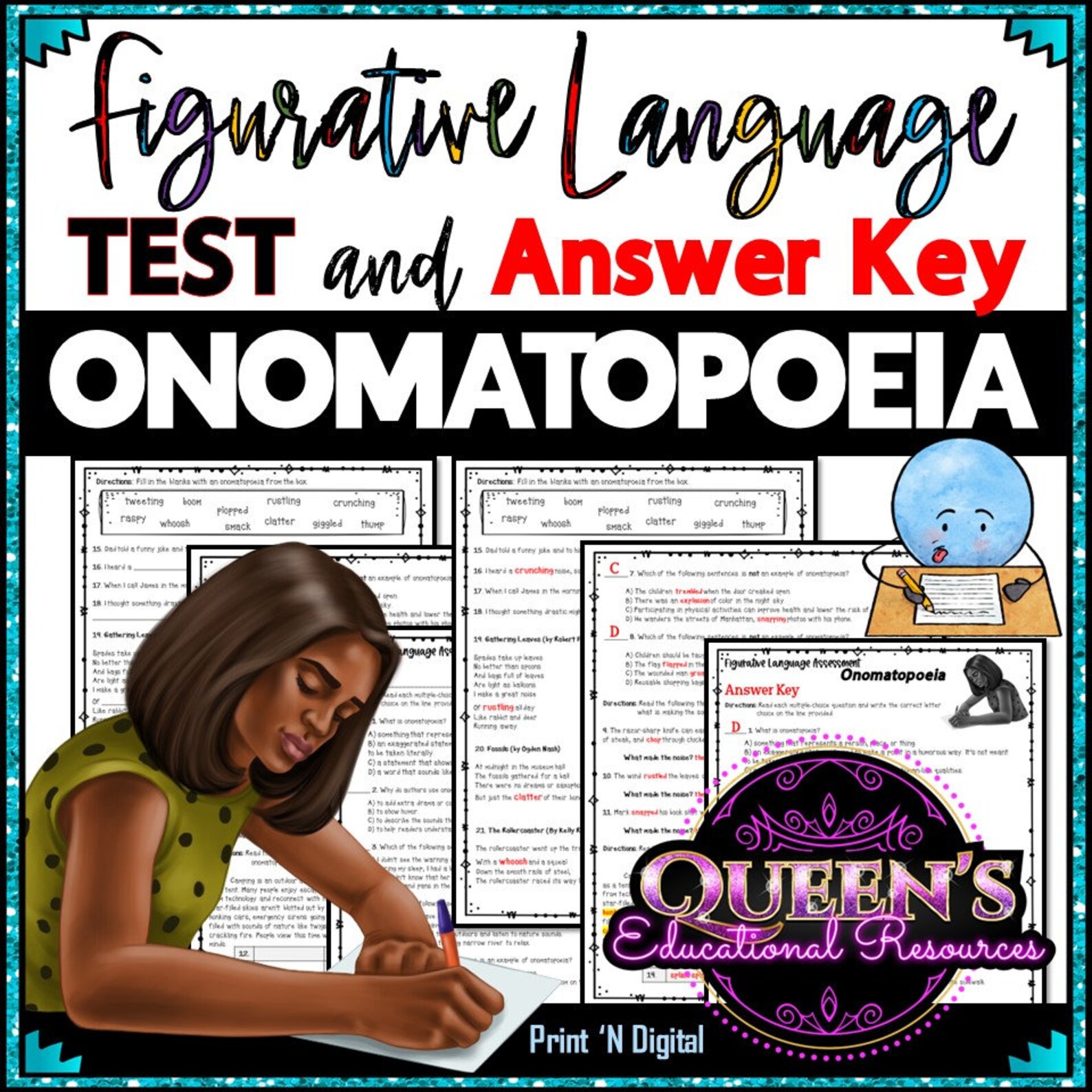Onomatopoeia Activities | Onomatopoeia Worksheets | Figurative Language ...