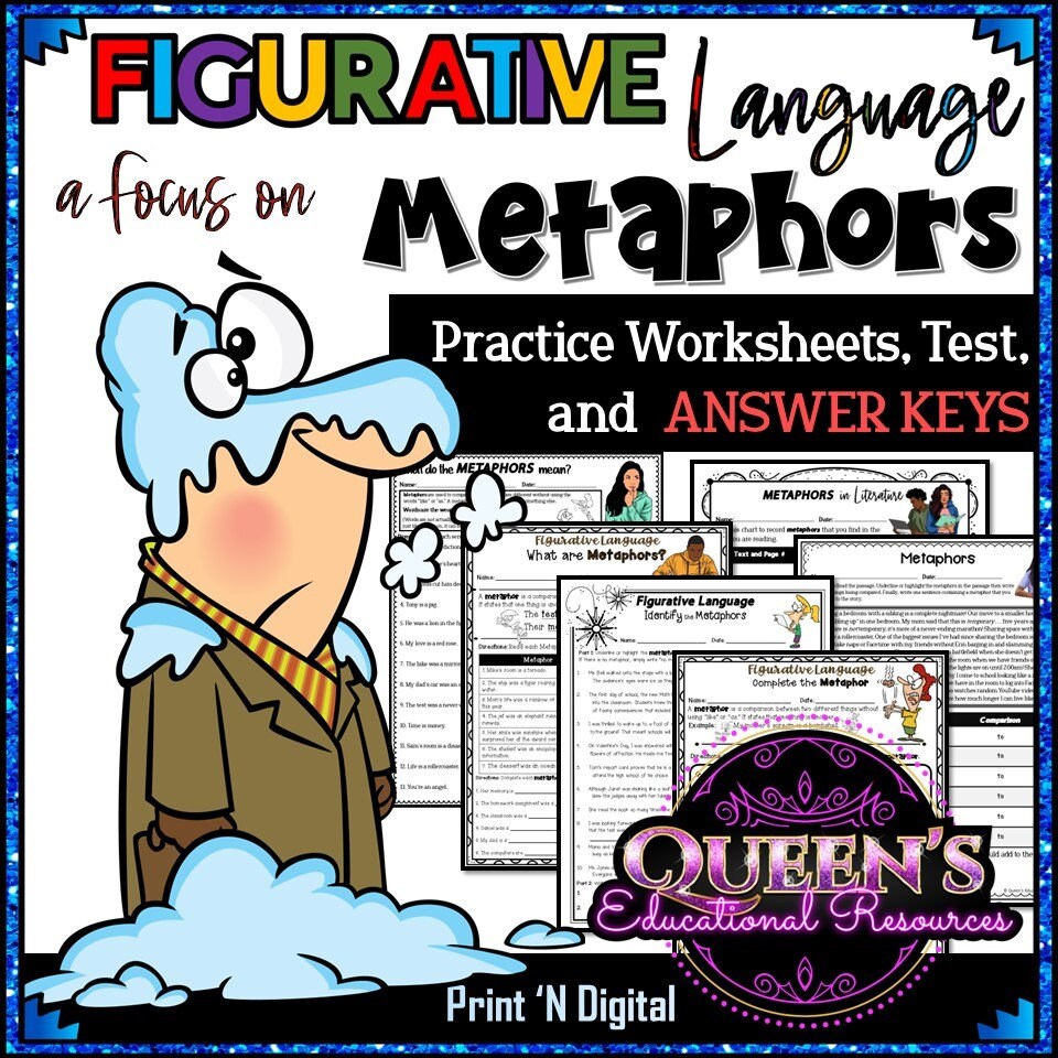 Figurative Language Activities | Similes | Metaphors | Personification ...