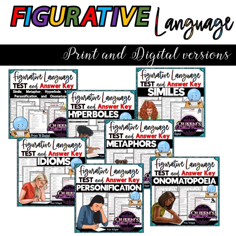 Figurative Language Activities Similes Metaphors Personification ...