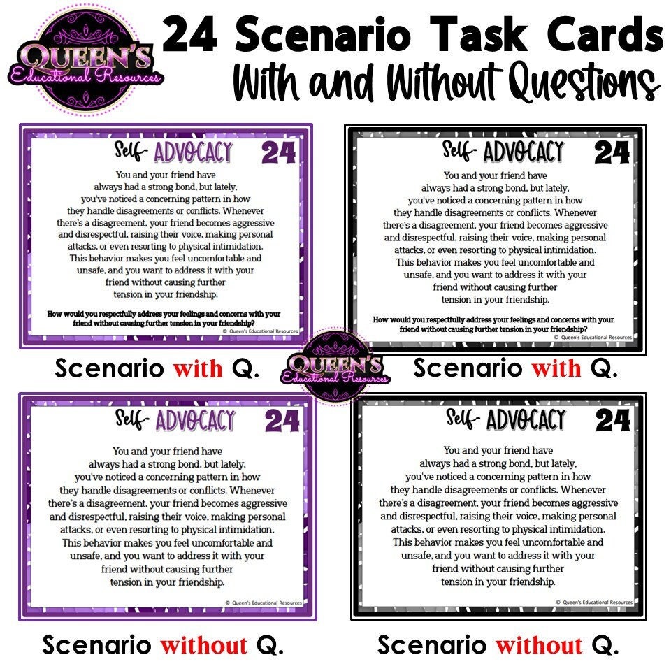Self-advocacy Scenarios | Self-advocacy Situation Cards | Self-advocacy ...