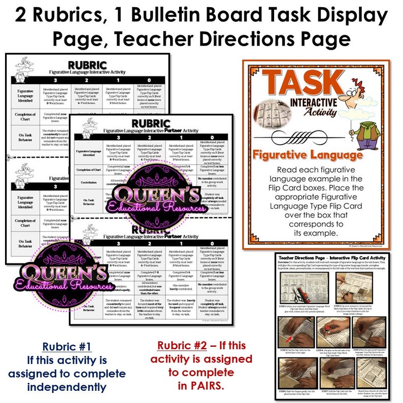 Figurative Language Interactive Activity | Worksheets | Reading ...